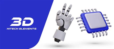 Premium Vector Realistic Robotic Arm Microprocessor Robotics Central Processor Unit Cpu