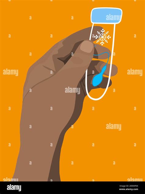 Vector Isolated Illustration Of Sperm Freezing Sperm Bank Sperm