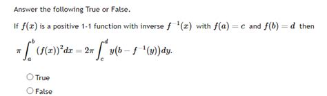 solved answer the following true or false if f x is a