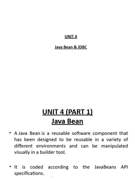 Unit 4 Part 1 Java Bean Pdf Method Computer Programming Class Computer Programming