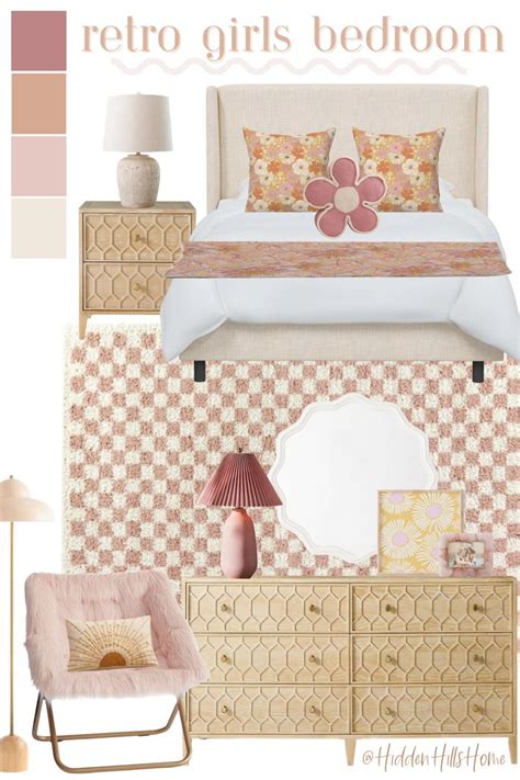 Pink Daisy Bedroom Decor For Teen Girls