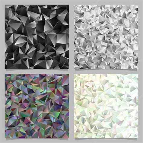 Premium Vector Geometrical Abstract Tiled Triangle Pattern Background Set