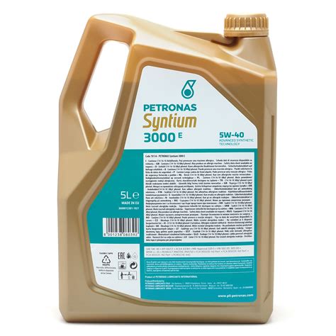 Petronas Syntium 3000 E 5W-40 Motoröl 5l - SAE 5W-40 - PKW Motoröle ...