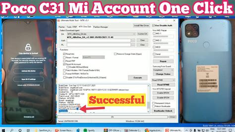 Poco C31 Mi Account Remove Umt One Click Youtube