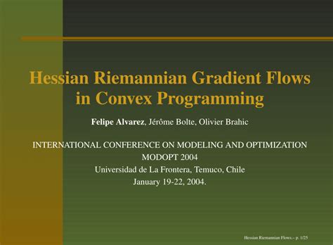 (PDF) Hessian Riemannian Gradient Flows in Convex Programming