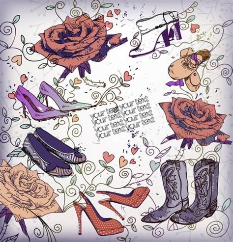 신발 패션 일러스트 레이터 벡터 Eps Uidownload