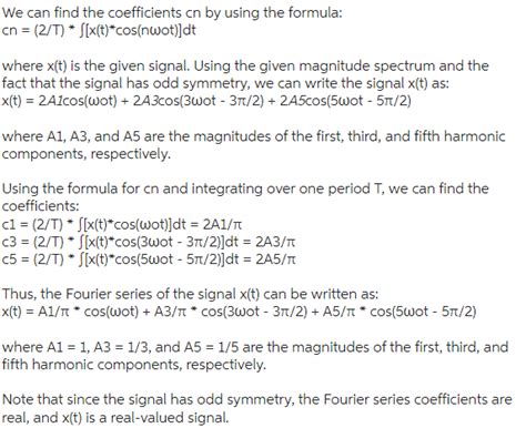 Solved Consider The Magnitude And Phase Line Spectra Chegg Com