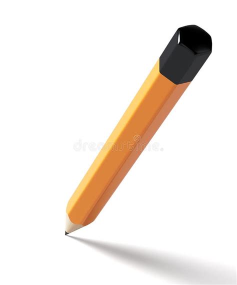 Lápiz Aislado En El Fondo Blanco Edocation Y Conce Del Dibujo Stock de