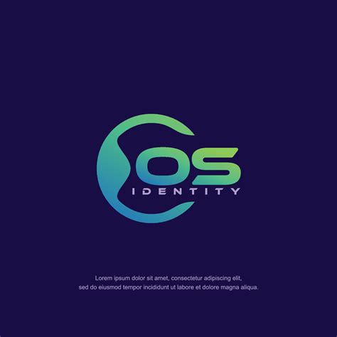 Os Initial Letter Circular Line Logo Template Vector With Gradient