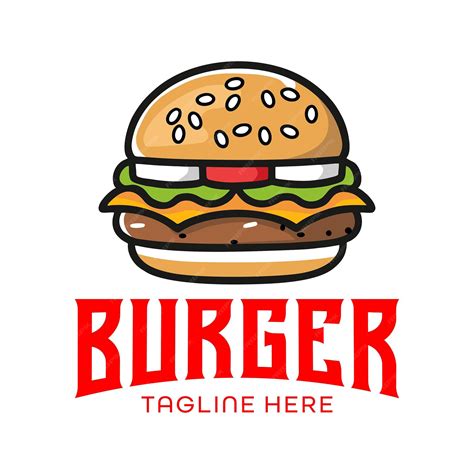 Vector Burger Logo Illustrator Template Premium Vector