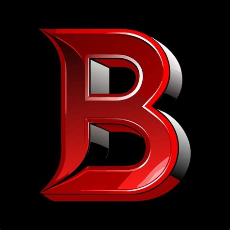 A Red Letter B Is Lit Up In A Red Light Premium AI Generated Vector