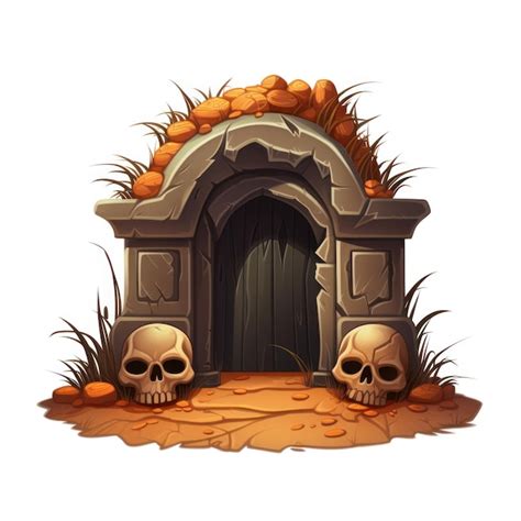 Premium Ai Image Tomb Icon For The Halloween