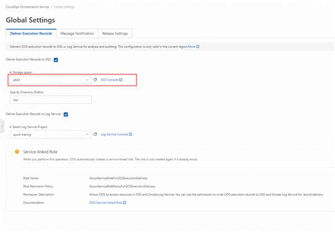 Deliver Execution Records Cloudops Orchestration Service Alibaba Cloud Documentation Center