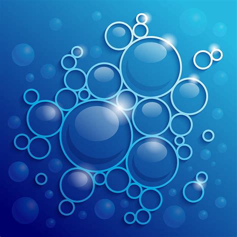 빛나는 동그라미 벡터와 추상 파란색 배경 Ai Eps Uidownload