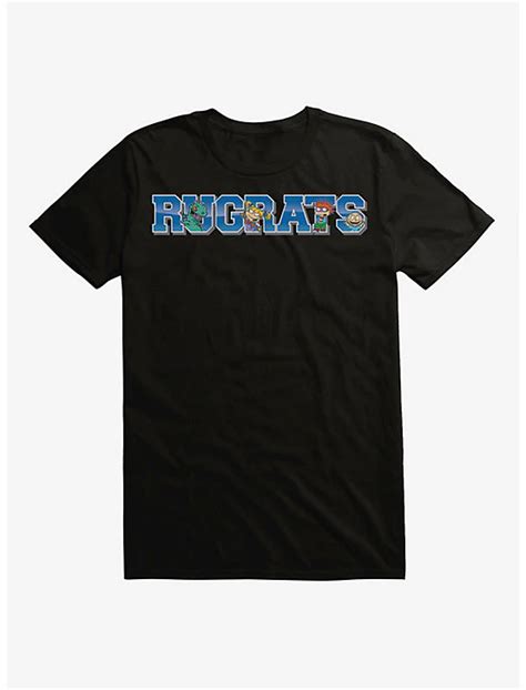 Rugrats Letters T Shirt Black Pop Culture Tee Rugrats Letter T