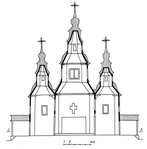 Поперечний переріз Введенської церкви в Артемівці За С Таранушенком