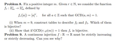 Solved Problem 8 Fix A Positive Integer M Given R E N We
