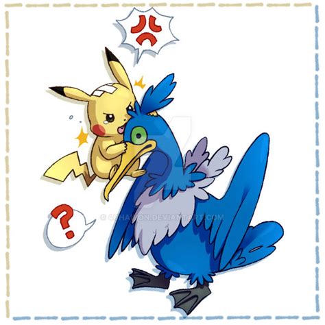 Pikachu And Cramorant By 4chawon On Deviantart
