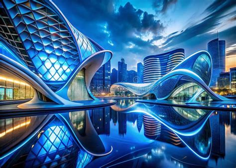Stunning Night Shots Of Biomorphic Parametric Architecture Illuminated