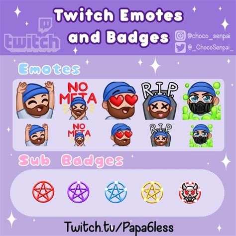 Draw Twitch Emotes And Sub Badges By Chocosenpai Fiverr