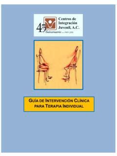 GUÍA DE INTERVENCIÓN CLÍNICA PARA TERAPIA gu 205 a de intervenci