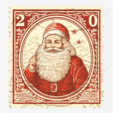 New Year Postage Stamp With Santa Claus Christmas Santa Claus Santa