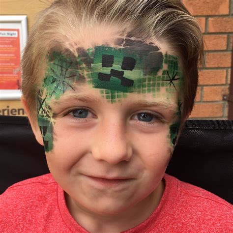 Minecraft Face Paint Minecraft Face Face Painting Carnival Carnavals