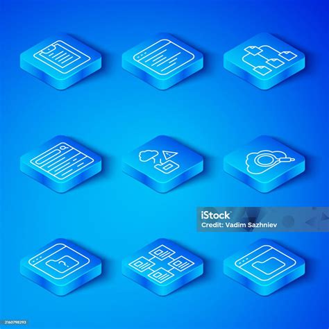 파일 누락 클라우드 기술 데이터 전송 계층 구조 조직도 차트 검색 클라우드 컴퓨팅 폴더 트리 엔진 서버 데이터 보고서 및 브라우저 파일 아이콘을 설정합니다 벡터 3차원