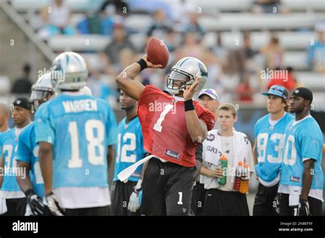 Carolina Panthers Cam Newton Throws A Pass At The Nfl Football Teams