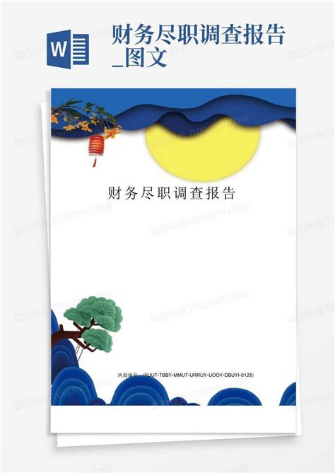 财务尽职调查报告 图文Word模板下载 编号lmzpwdbp 熊猫办公