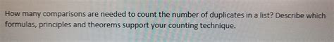 how many comparisons are needed to count the number
