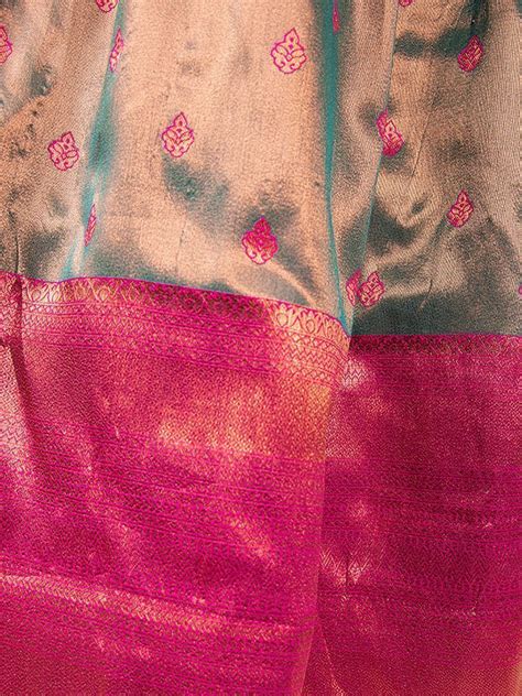Buy Mehendi Green Woven Silk Festival Wear Pattu Lehenga Choli From Ethnic Plus
