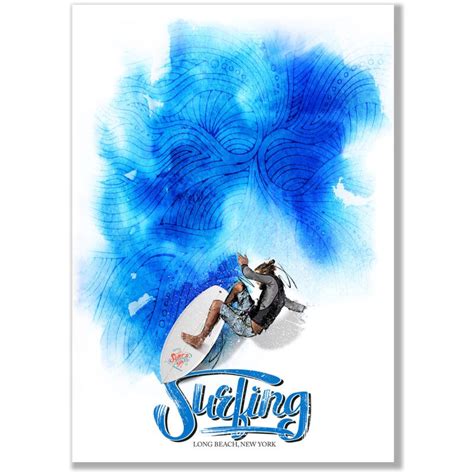 Surfing Long Beach Tom Baker Art