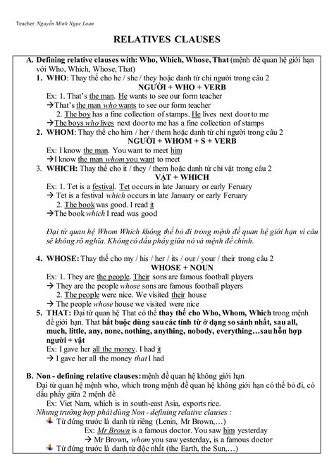 Relative Clauses PDF