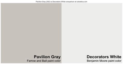 Farrow And Ball Pavilion Gray 242 Vs Benjamin Moore Decorators White