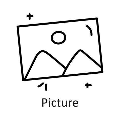 Picture Vector Outline Icon Design Illustration Communication Symbol On White Background Eps 10
