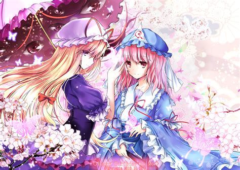 Yakumo Yukari And Saigyouji Yuyuko Touhou Drawn By Hysteria Danbooru