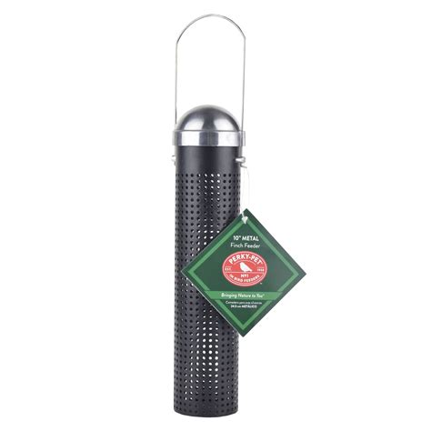 Perky Pet Black 10 Inch Metal Finch Tube Feeder