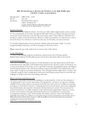 Western Survey Syllabus Fall Pdf Art Introduction To