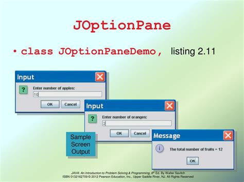 Ppt Graphics Supplement Joptionpane And Jframe Powerpoint Presentation Id4389068