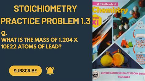 Stoichiometry Practice Problem 13 Chemistry First Year Kpk In Urdu Youtube