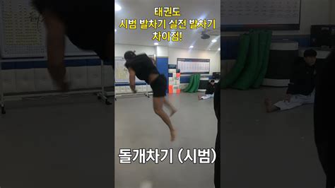 발차기 폼 미쳤다태권도 시범 발차기vs실전 발차기 Shorts Youtube
