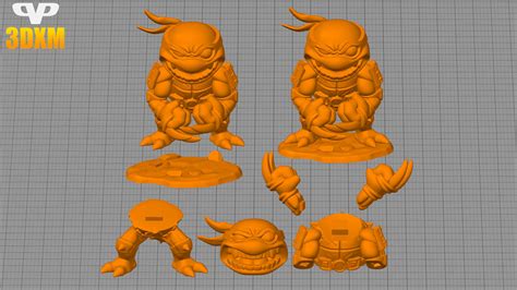Tmnt Slash Chibi Stl For 3d Printing Chibistl 3dxm 3d Model 3d Printable Cgtrader