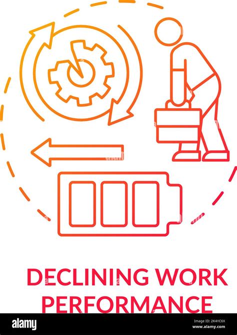 Negative Work Performance Red Gradient Concept Icon Stock Vector Image And Art Alamy