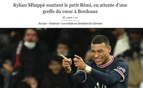 La belle surprise de Kylian Mbappé pour Rémi et son message de soutien Les Liens du Cœur