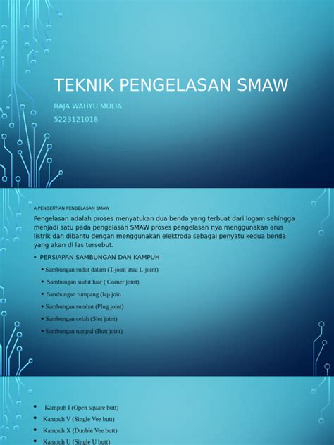 Teknik Pengelasan Smaw Pdf