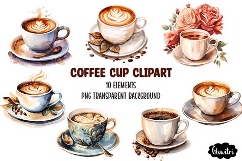 Watercolor Coffee Cup Clipart Graphic By Glowitri Creative Fabrica