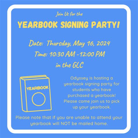 Yearbook Signing Party Odyssey Charter Schools Of Nevada