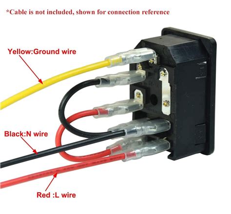 Power Switch Ac 3pin Ac Power Socket With Black Rocker Switch With Protection Fuse Roboticsdna