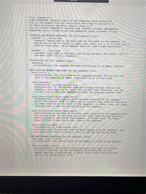 Solved Programming Project 4 Chapter 5 Revised Sequence Chegg